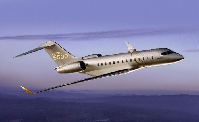 Bombardier celebra l'entrata in servizio del Global 5500 Business Jet ...
